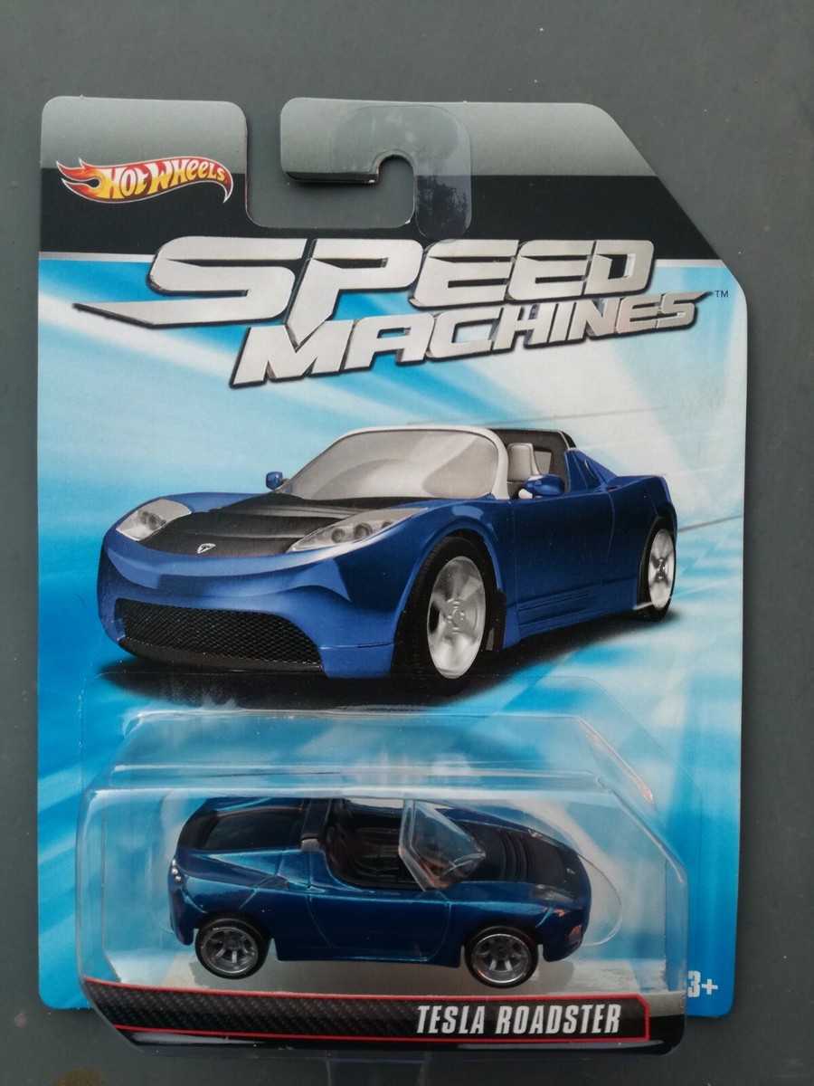 Hot Wheels Tesla Roadster Sport blu. Speed Machines. Rara eBay
