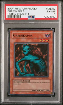 YUGIOH HOBBY LEAGUE HL1-EN002 GREENKAPPA SUPER RARE PSA 6 EX #72328997 ...