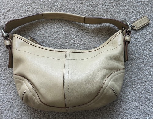 Coach Cream Leather Vintage Authentic COACH 9541 Soho Hobo Y2K Shoulder ...