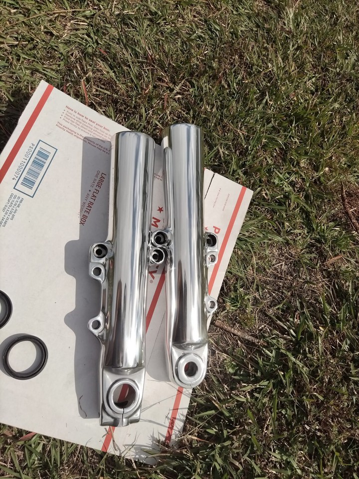 Harley lower legs front forks & new seals FLH/FLT FLHR/FLHRI POLISHED ...