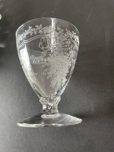 Fostoria Elegant Glass Rogene Poppy Pattern Compote 4" Tall Replacement ...
