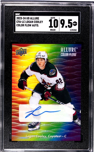 2023-24 Allure Color Flow #CFA-LC Logan Cooley Full Rainbow Auto Graded ...