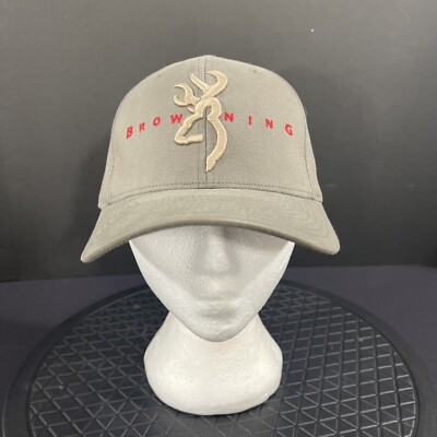 Browning Arms Hat Trucker Deer Flex Fit Ball Cap Grey Hunting Gun | eBay