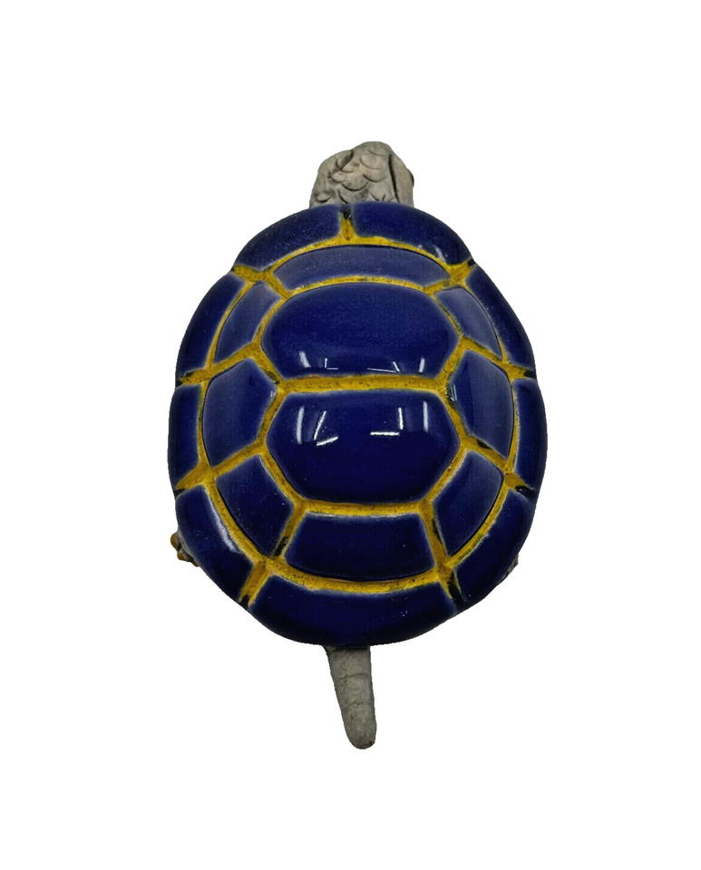 Vintage Ceramic Wiggling Turtle Collectible Royal Blue New Old Stock ...