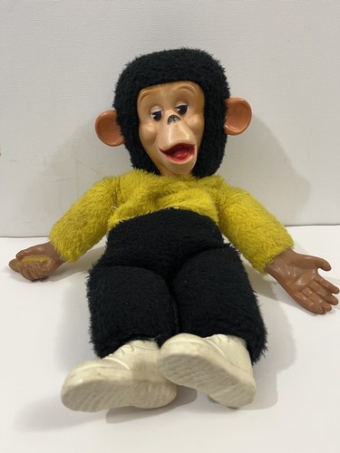 Vintage Zippy Monkey Mr Bim Zip Plush Banana Toy Rubber Face Doll 14 ...