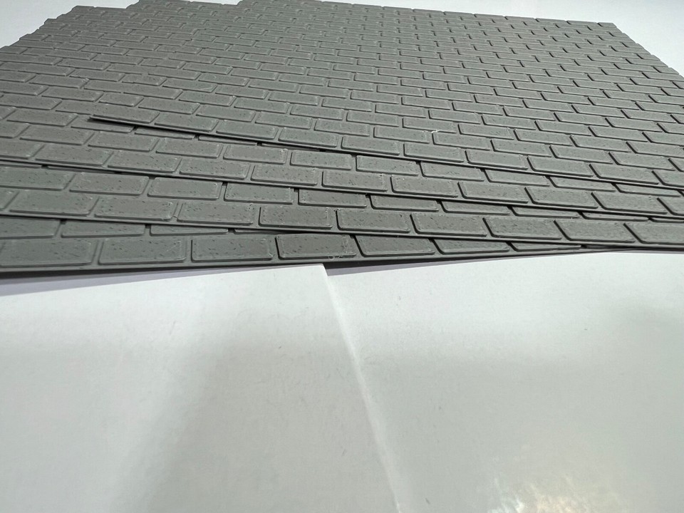 HO Scale Textured Stone Blocks For Trains & Models - Four 8"x4" Plastic ...