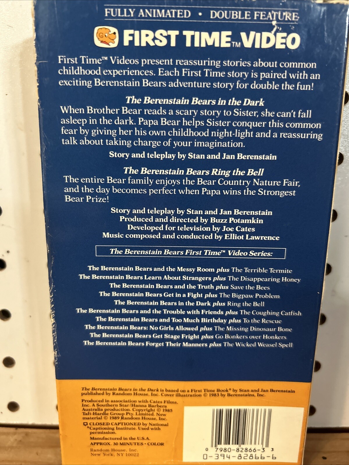 The Berenstain Bears: In the Dark & Ring the Bell VHS 1989 RARE OOP ...