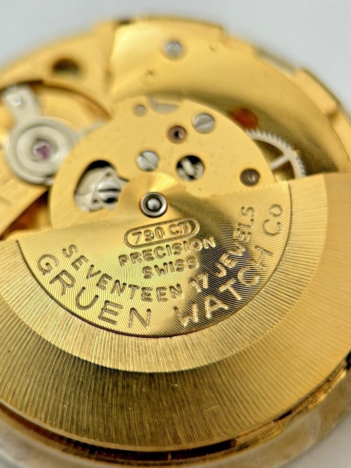 Gruen Cal 790 CD AS 2066 Watch Parts Movement Balance Fork Spring ...