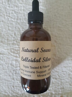 Natural Source Ultra Colloidal Silver 1000 PPM - 4oz Glass Dropper ...