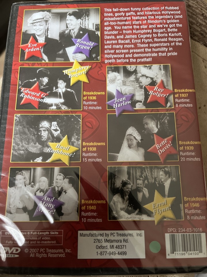 All-Star Bloopers, Featuring 6 Madcap Years (DVD) NEW Hollywood Legends ...