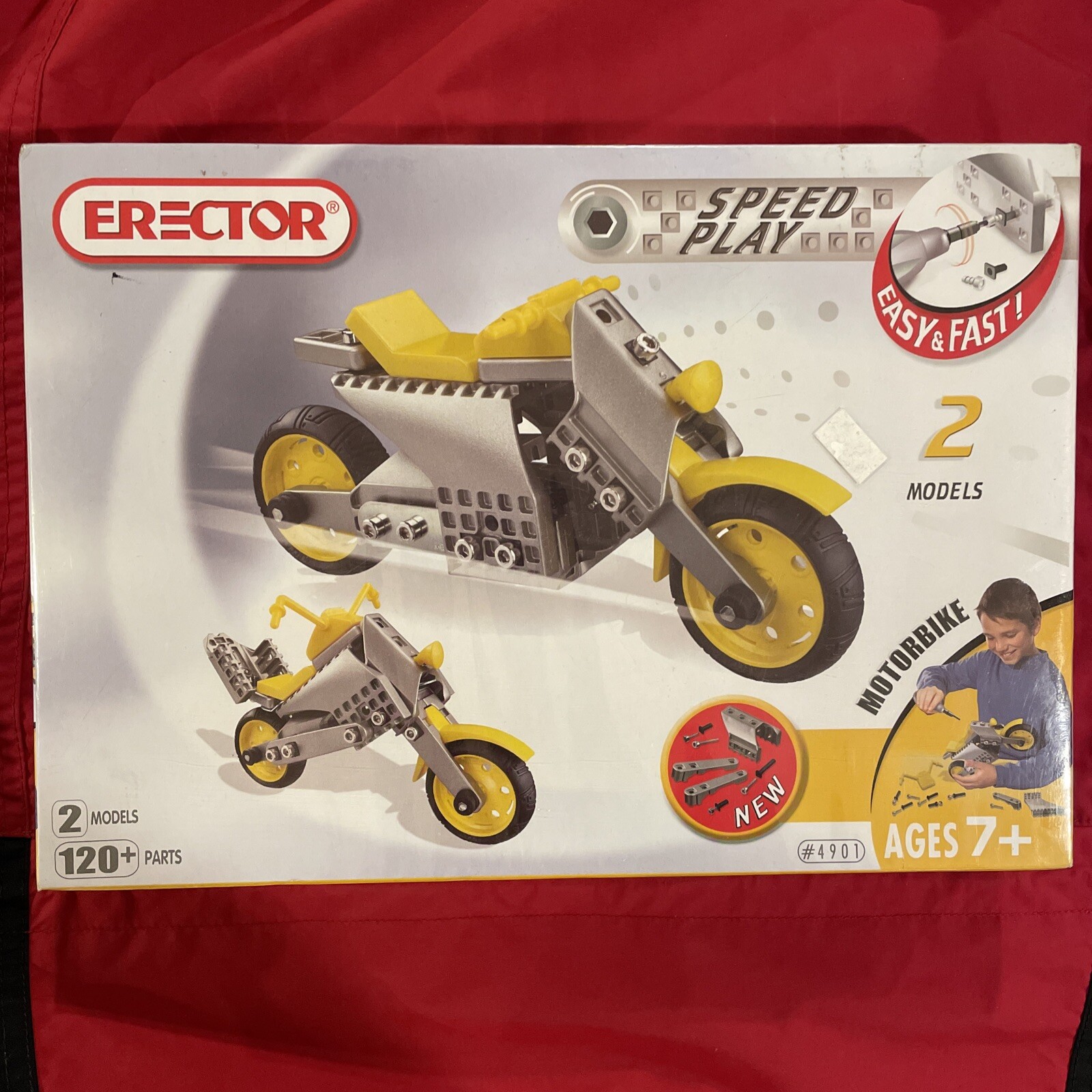 Meccano 2-in-1 Model Motorcycles Construction Set 120pc Toy Building ...