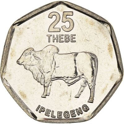 Batswana 25 Thebe Coin | Zebu | 1998 - 2009 | eBay