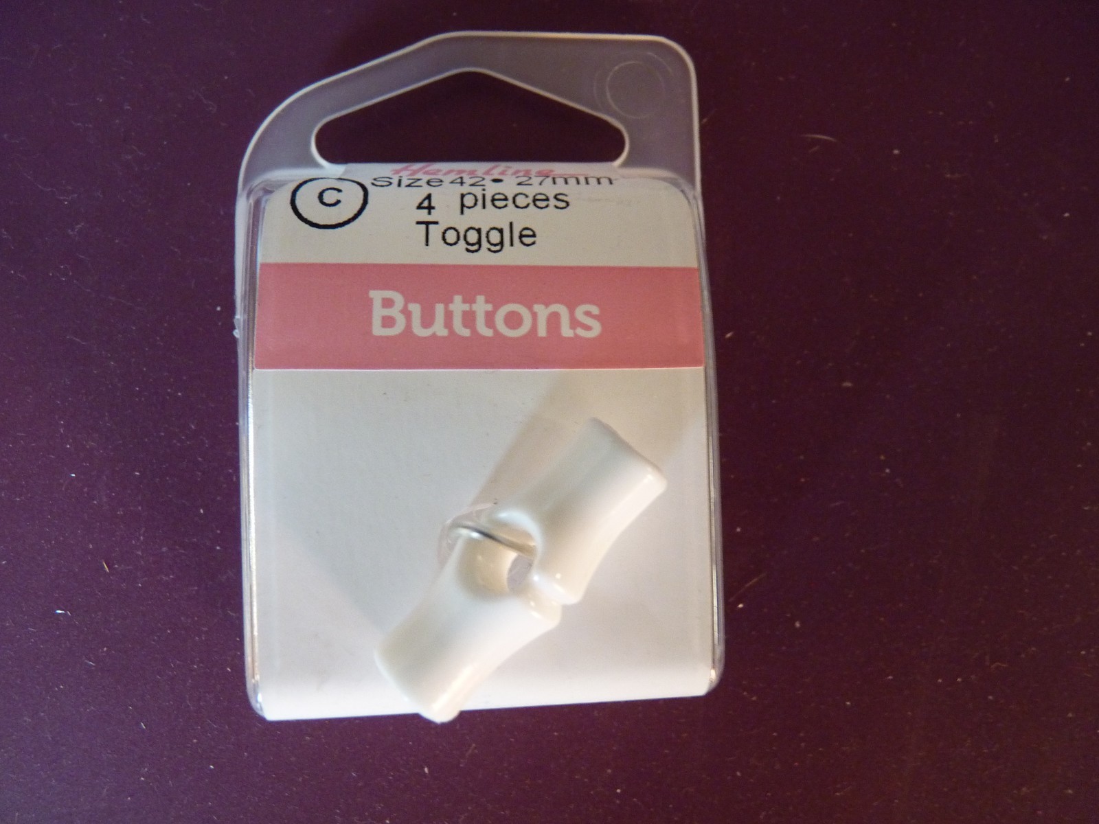 HEMLINE - 4 PC - TOGGLE SHANK BUTTONS - SIZE 42 - 27MM | eBay