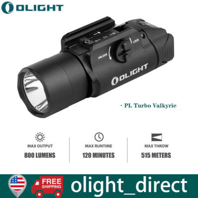 Olight PL Turbo Valkyrie Weapon Tactical Flashlight with Rail Mount 800 ...
