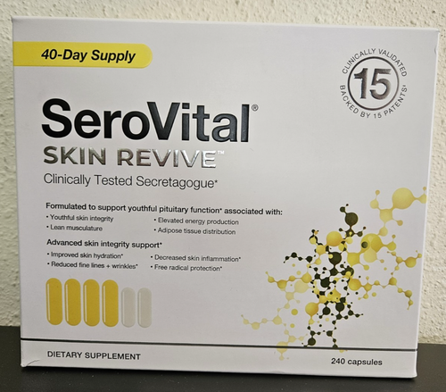 SeroVital Skin Revive 40 Day Pack 240 Capsules Supports Pituitary ...