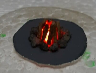 HO Scale Campfire With Orange Flickering Light | eBay