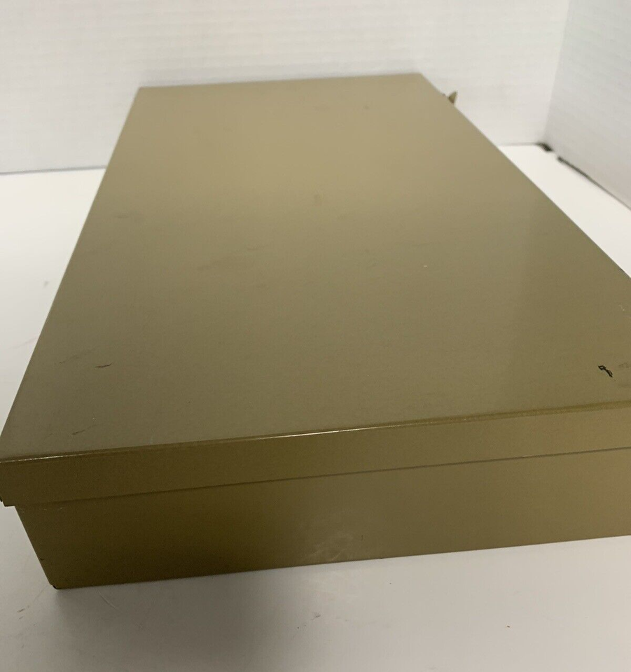 Vintage Gold Metal 35mm 2x2 Photo Slide Storage Case Box Holds 150 ...