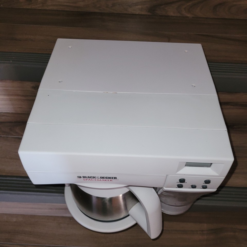 Black & Decker Spacemaker Coffee Maker White Under Cabinet Space Saver ...