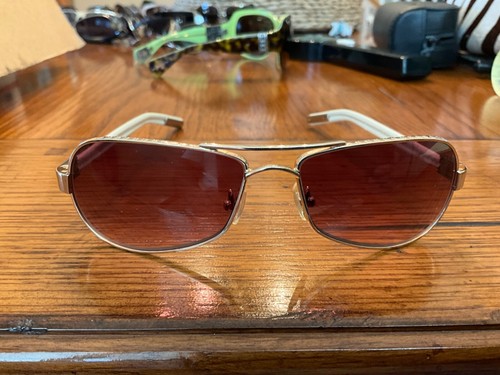 CHROME HEARTS LITTLE RED RIOT SUNGLASSES ROSE LENSES WHITE LEATHER ...