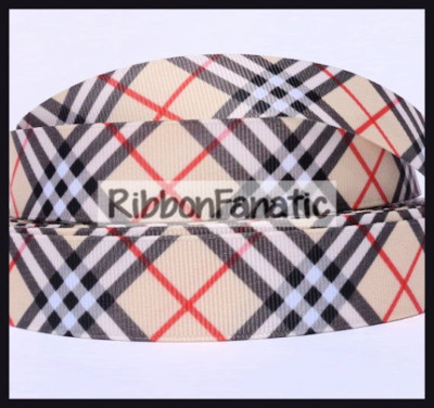 3yds Plaid 3/8" 5/8" 7/8" 1.5" Grosgrain Ribbon | eBay