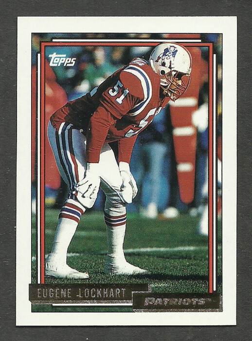 1992 Topps Gold Eugene Lockhart New England Patriots #608 University of ...