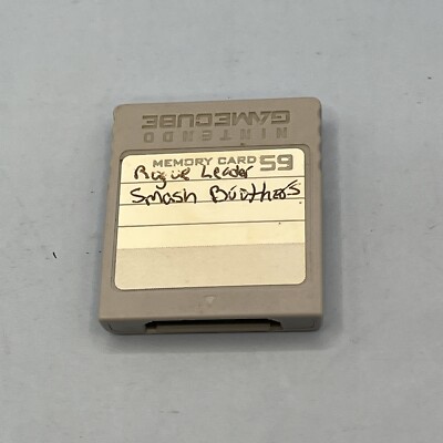 Official Nintendo Gamecube Memory Card 59 Blocks DOL-008 Genuine Grey ...