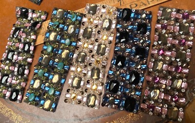 beaded cuff 2x6" hand sewn 1pc assorted colors | eBay