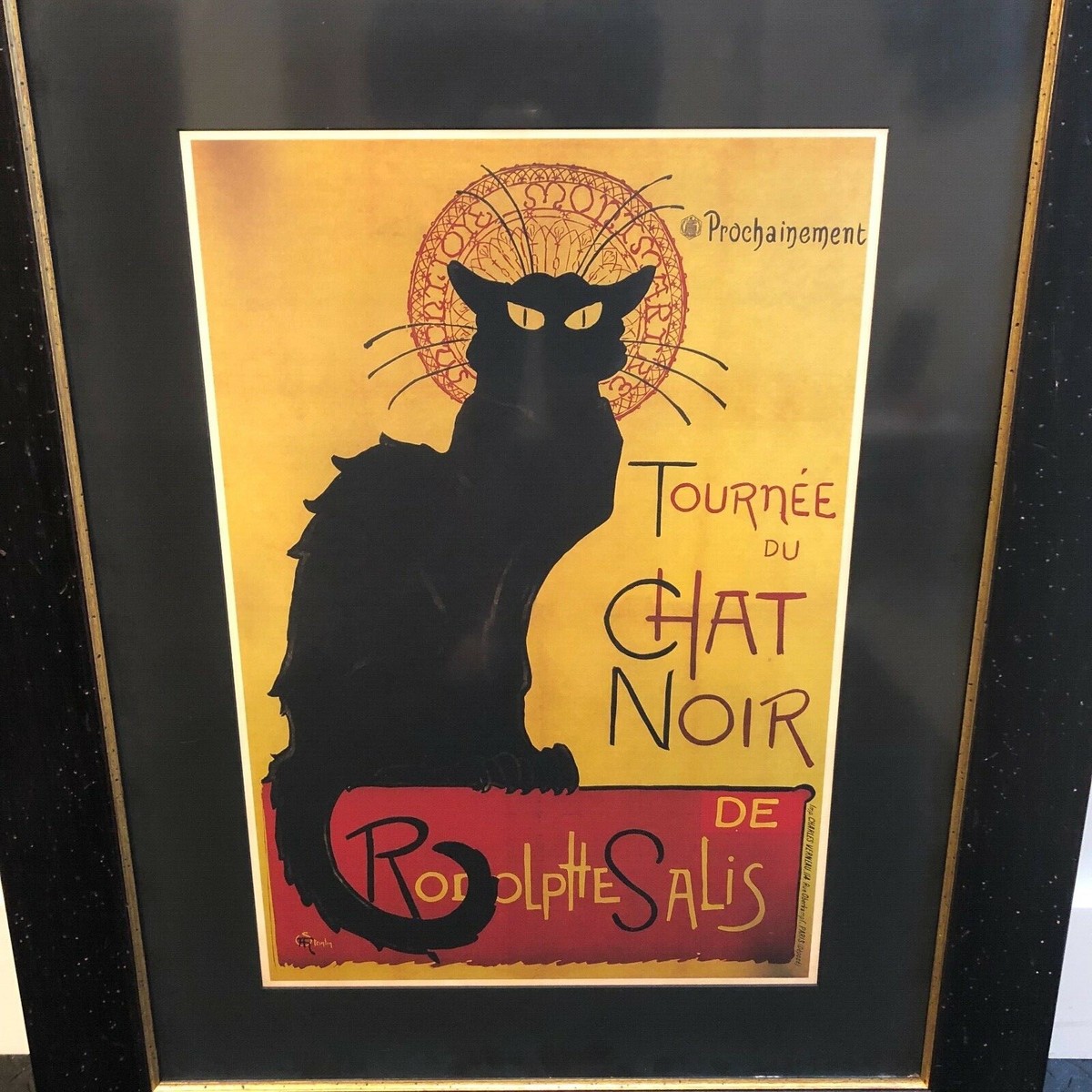 Le Chat Noir Poster Framed