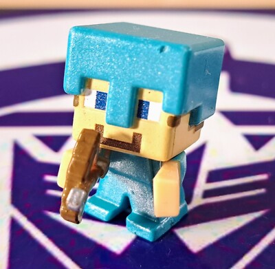 MINECRAFT MINI FIGURES DIAMOND STEVE 1.5" MOJANG | eBay