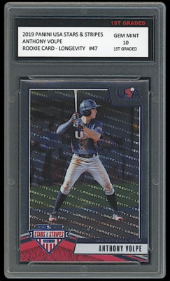 Anthony Volpe 2019 Panini Stars & Stripes Longevity 1st Graded 10 ...