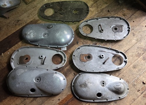 Triumph Pre-Unit Primary Chain Cases Job Lot - 4x Backs & 3x Covers ...