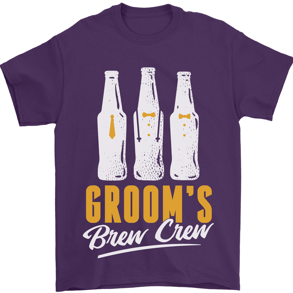 Grooms Brew Crew Beer Mens T-Shirt 100% Cotton | eBay UK