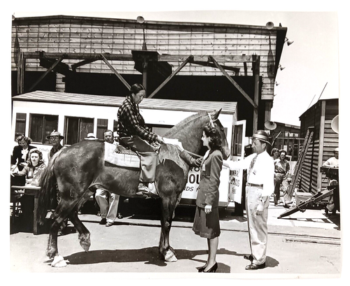 1940s WWII Era War Bonds Drive Native American Horse Check People ...
