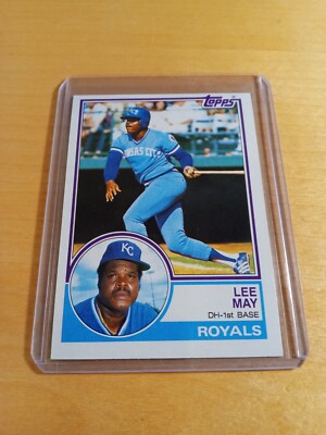 1983 Topps #377 LEE MAY Kansas City Royals Baseball Card, 1st Baseman ...