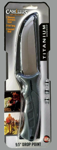 Camillus® Titanium 9.5" Drop Point Hunter Fixed Blade 4.5" Knife ...