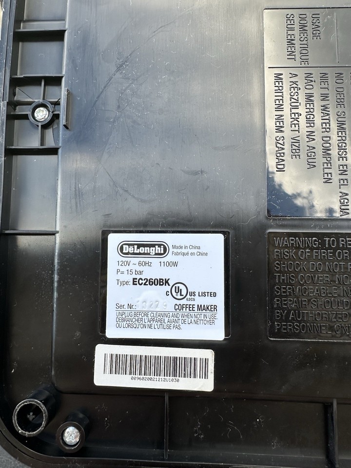 DeLonghi Stilosa EC260BK Manual Espresso Machine Latte Cappuccino Maker ...