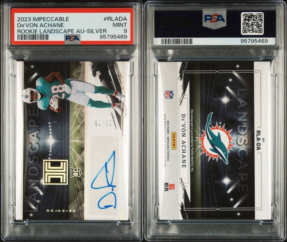 2023 Devon Achane Impeccable Autograph /75 PSA 9 | eBay