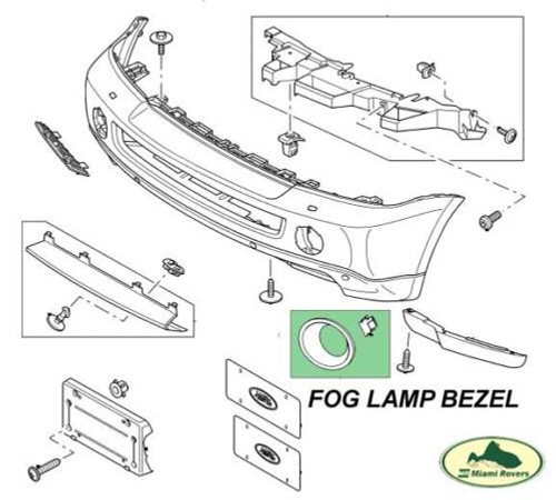LAND ROVER FOG LAMP BEZEL BRACKET LEFT RANGE SPORT 10-13 LR019637 OEM ...