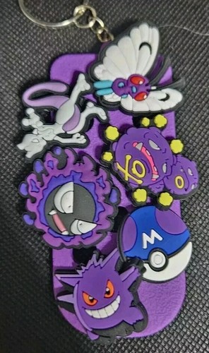 Pokemon Croc Charm Shoe Charms Kids Key Ring Pokeball Gengar Gastly ...