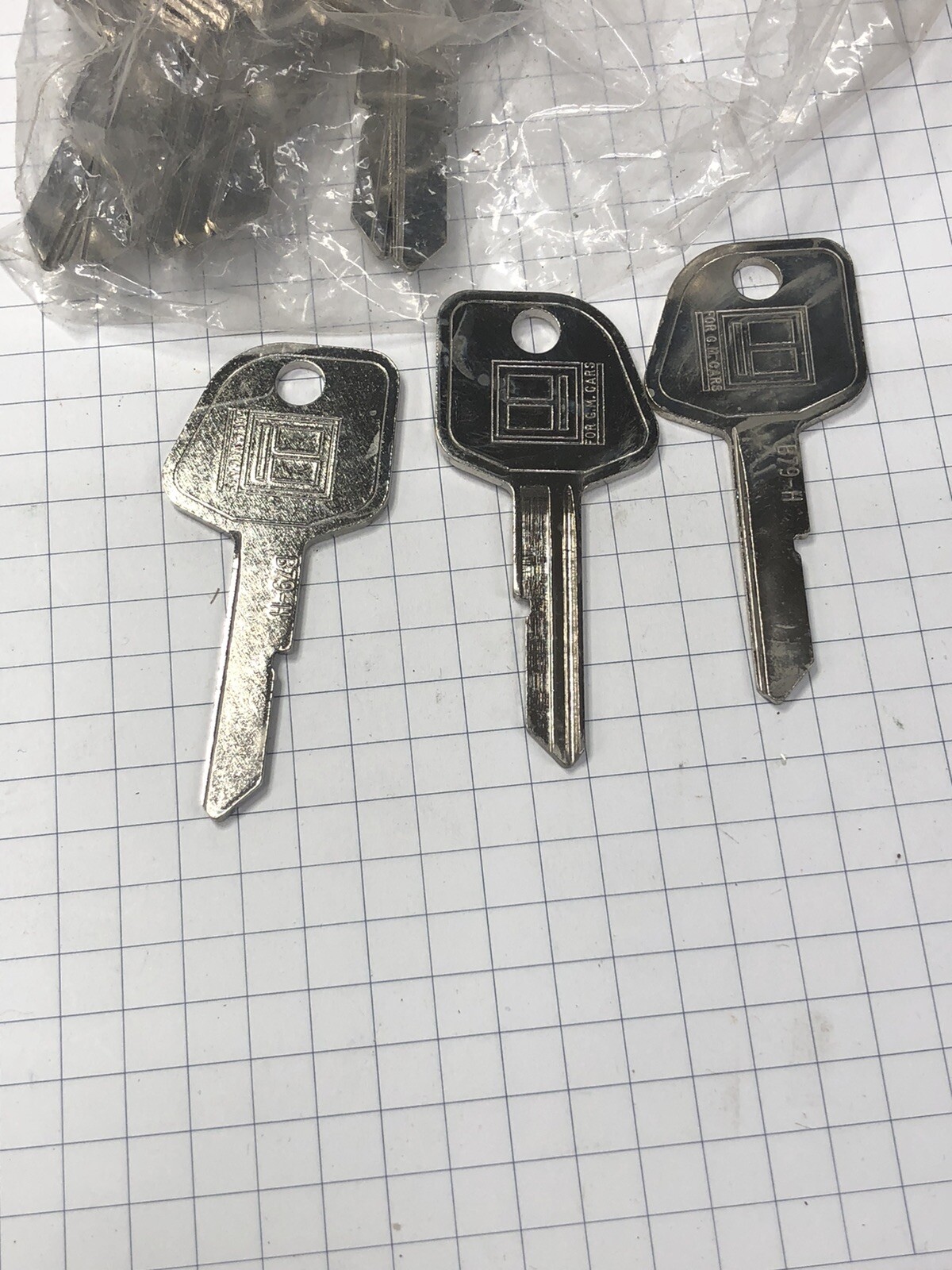 10 Gm B79 H Key Blanks Works For Gm Vintage Uncut Brass Keys | eBay