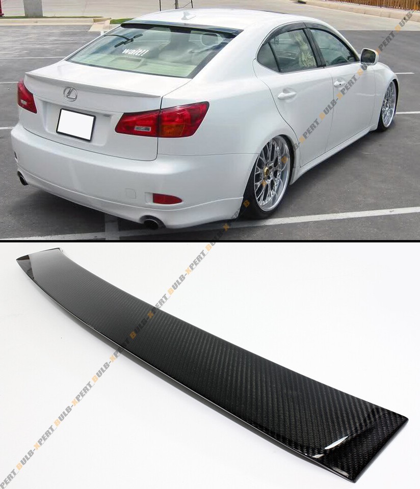 FOR 2006-2013 Lexus IS 250/350/ ISF VIP Real Carbon Fiber Rear Roof Top ...