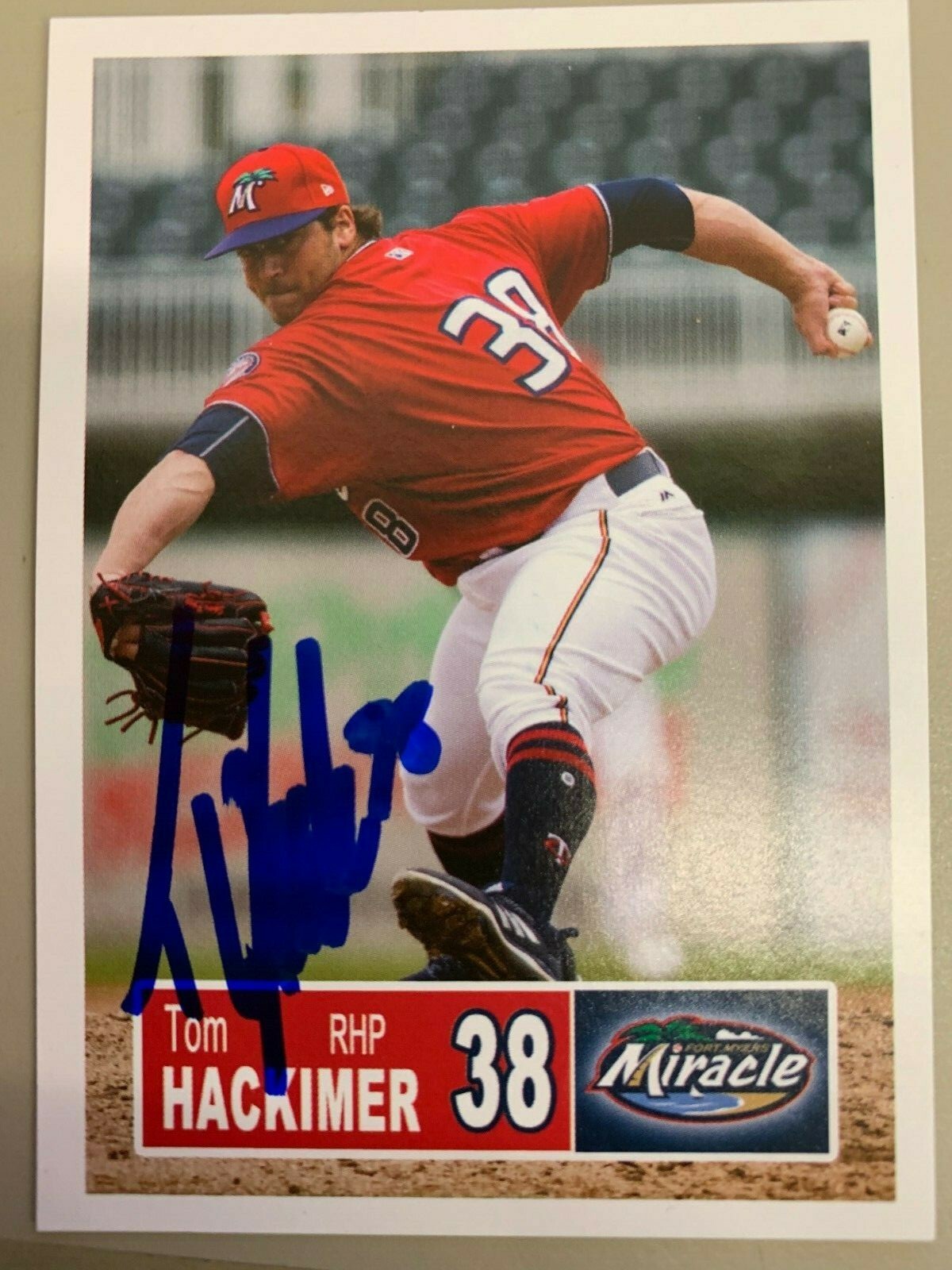 Tom Hackimer 2018 Signed Fort Myers Miracle Team Card | eBay