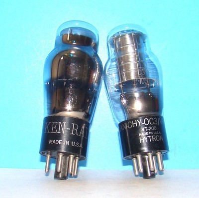 Type 0C3 VR-105 VT-200 radio audio gas voltage regulator vacuum 2 tubes ...