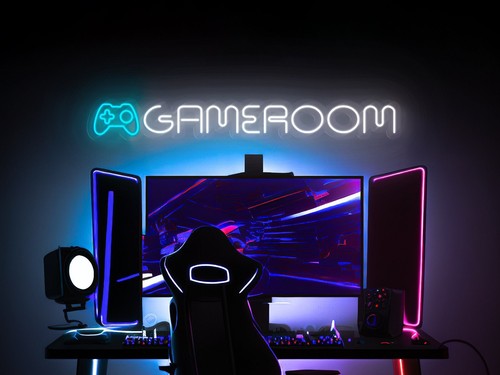 Custom neon sign gamer tag, game room stream decoration, gaming decor ...