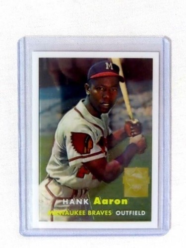 TOPPS CHROME HENRY HANK AARON CHROME REPRINT CARD 1999 | eBay