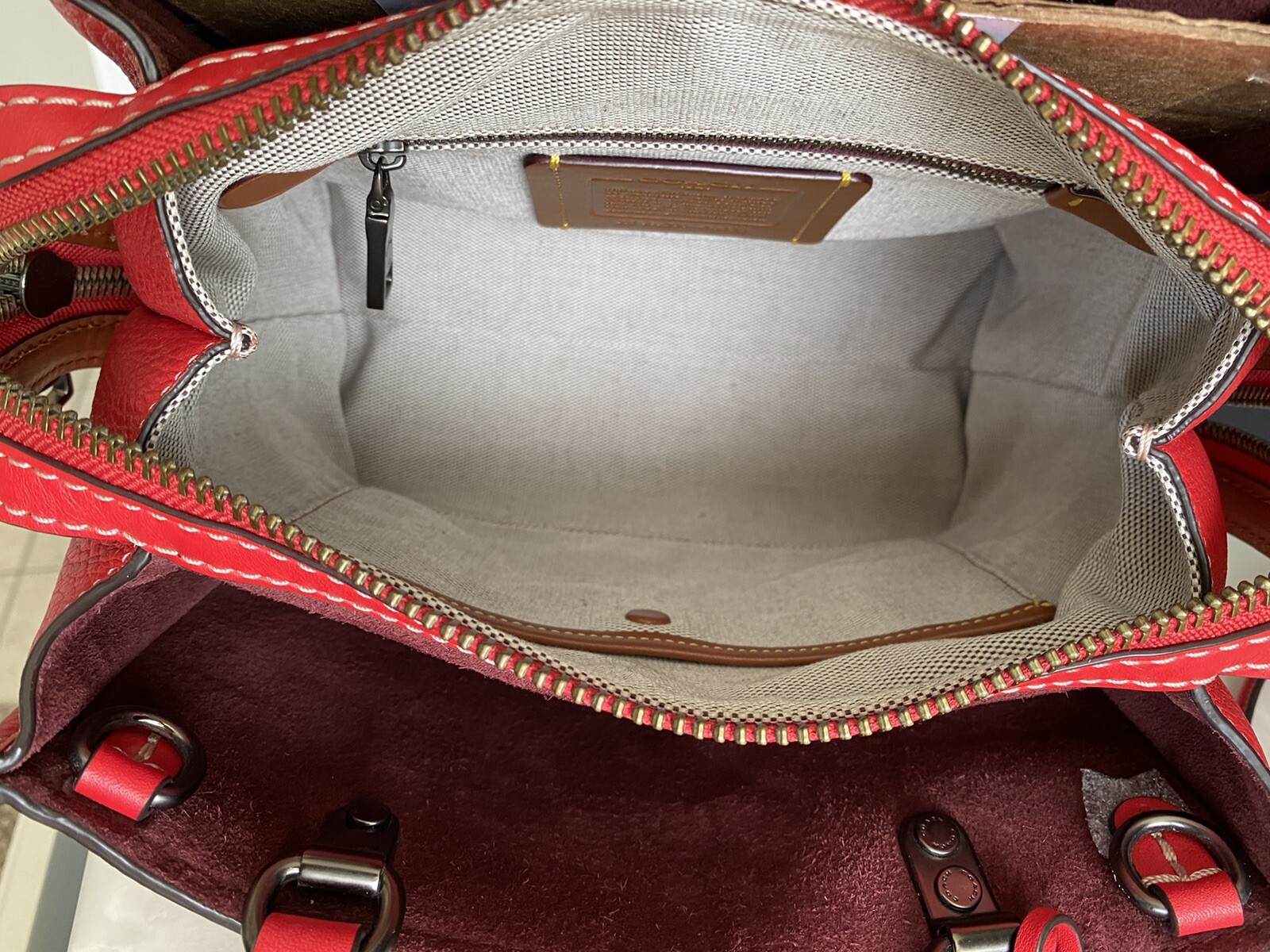 COACH 1941 RUBY RED ROGUE 25 SATCHEL BAG 54536 EUC - Gem