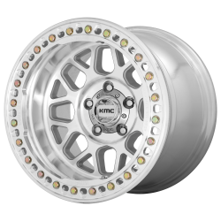 KMC 17x9 Wheel Silver KM235 GRENADE CRAWL BEADLOCK 5x5 -38mm Aluminum ...