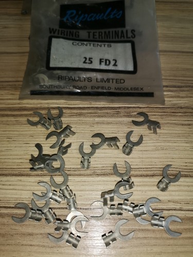 BAG OF 25.. RIPAULTS FD2 OPEN EYELET earthing terminals | eBay UK
