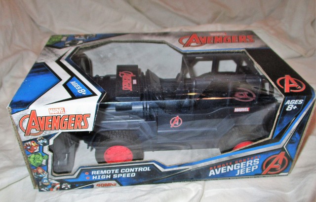 Marvel Avengers Remote Control Avenger Black Jeep *frequency 40 Mhz ...