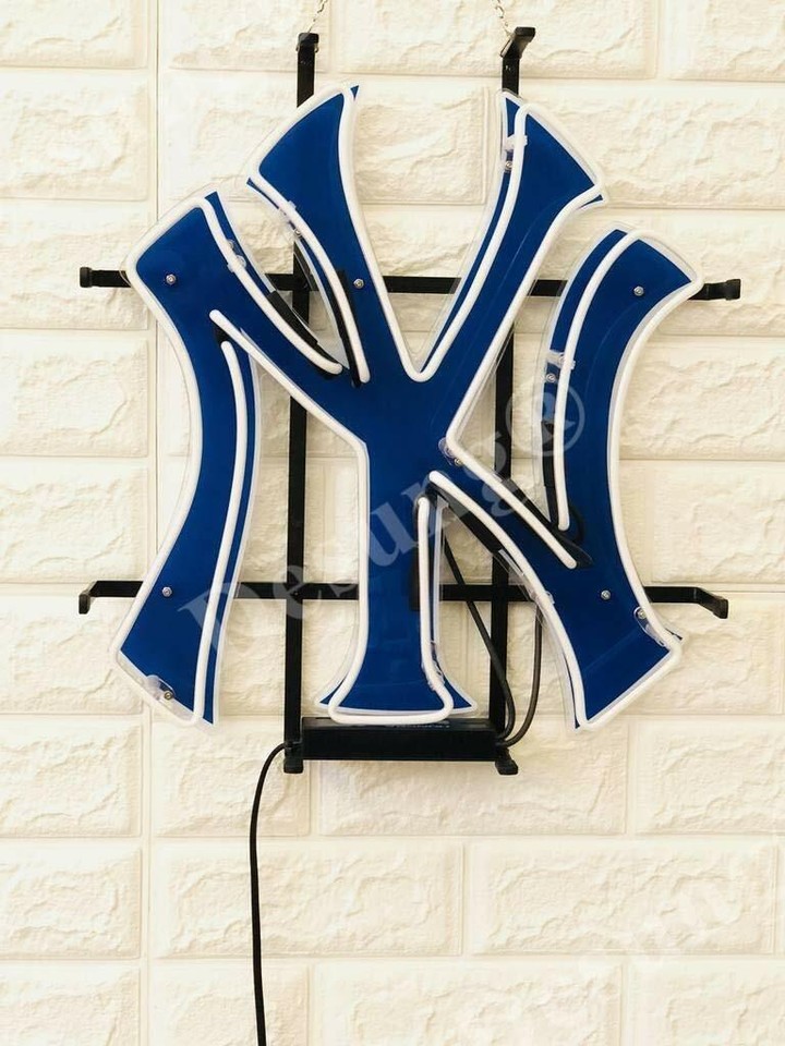 New York Yankees NY Baseball 17"x14" Neon Sign Light Lamp With HD Vivid ...